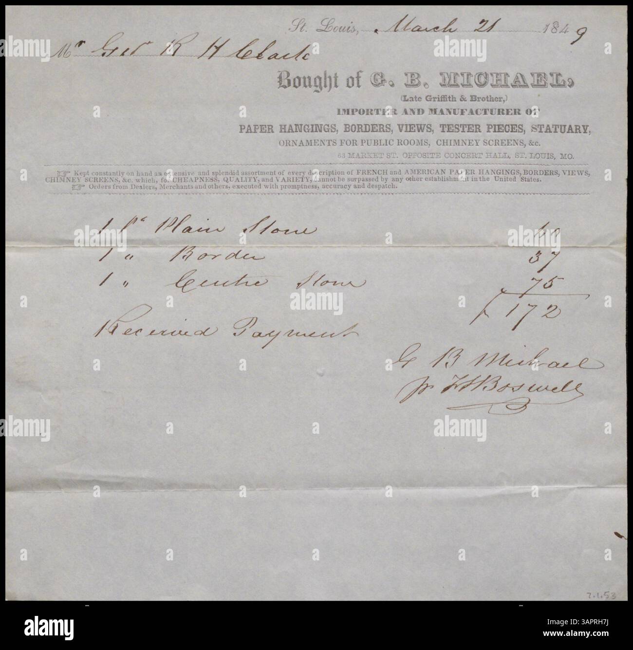 The household bills and receipts of George Rogers Hancock Clark, from ...