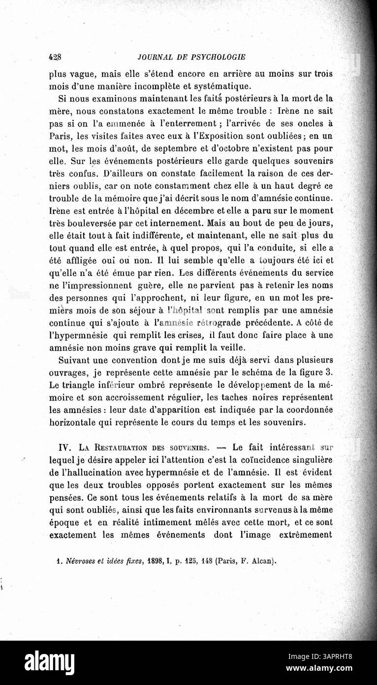 Pierre Janet's study, L'Amnésie et la dissociation des souvenirs par l ...