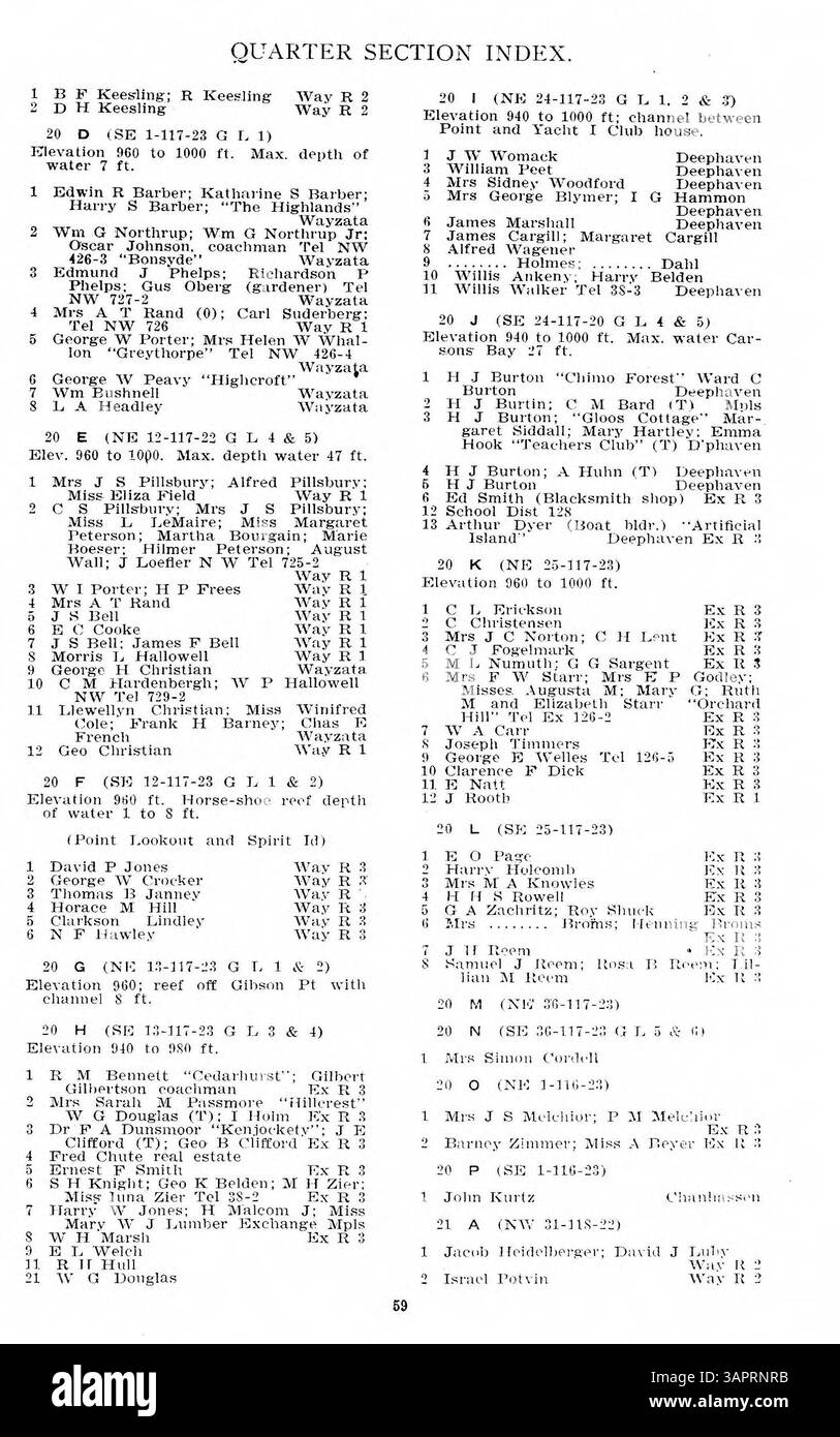 This map provides detailed information about Lake Minnetonka's bays ...