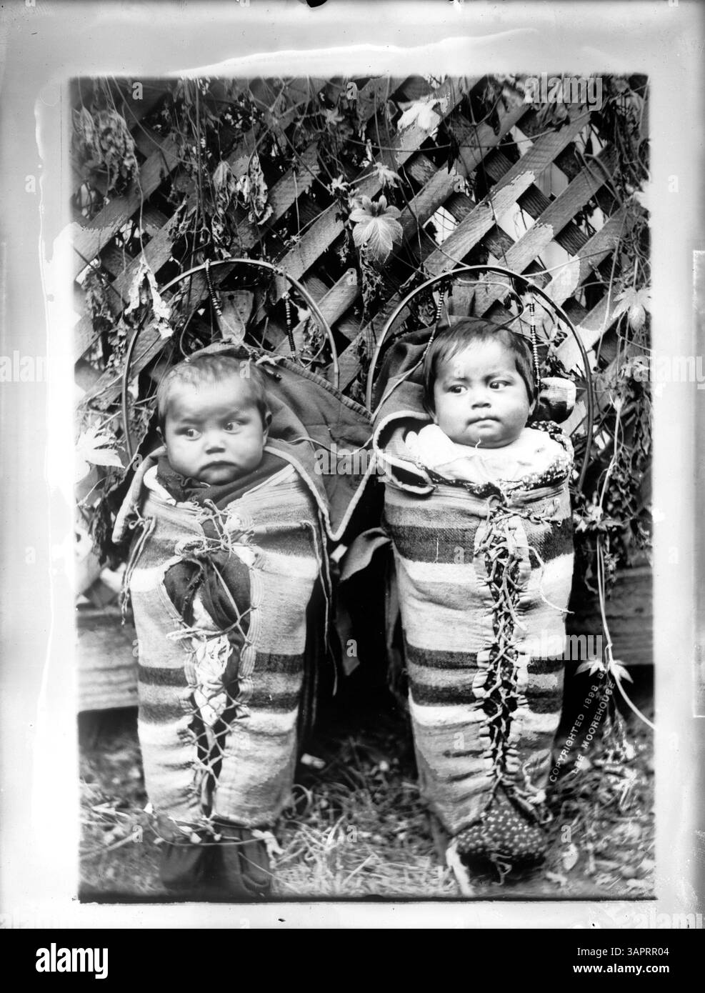 This photograph by Lee Moorhouse shows the Cayuse twins, part of the ...