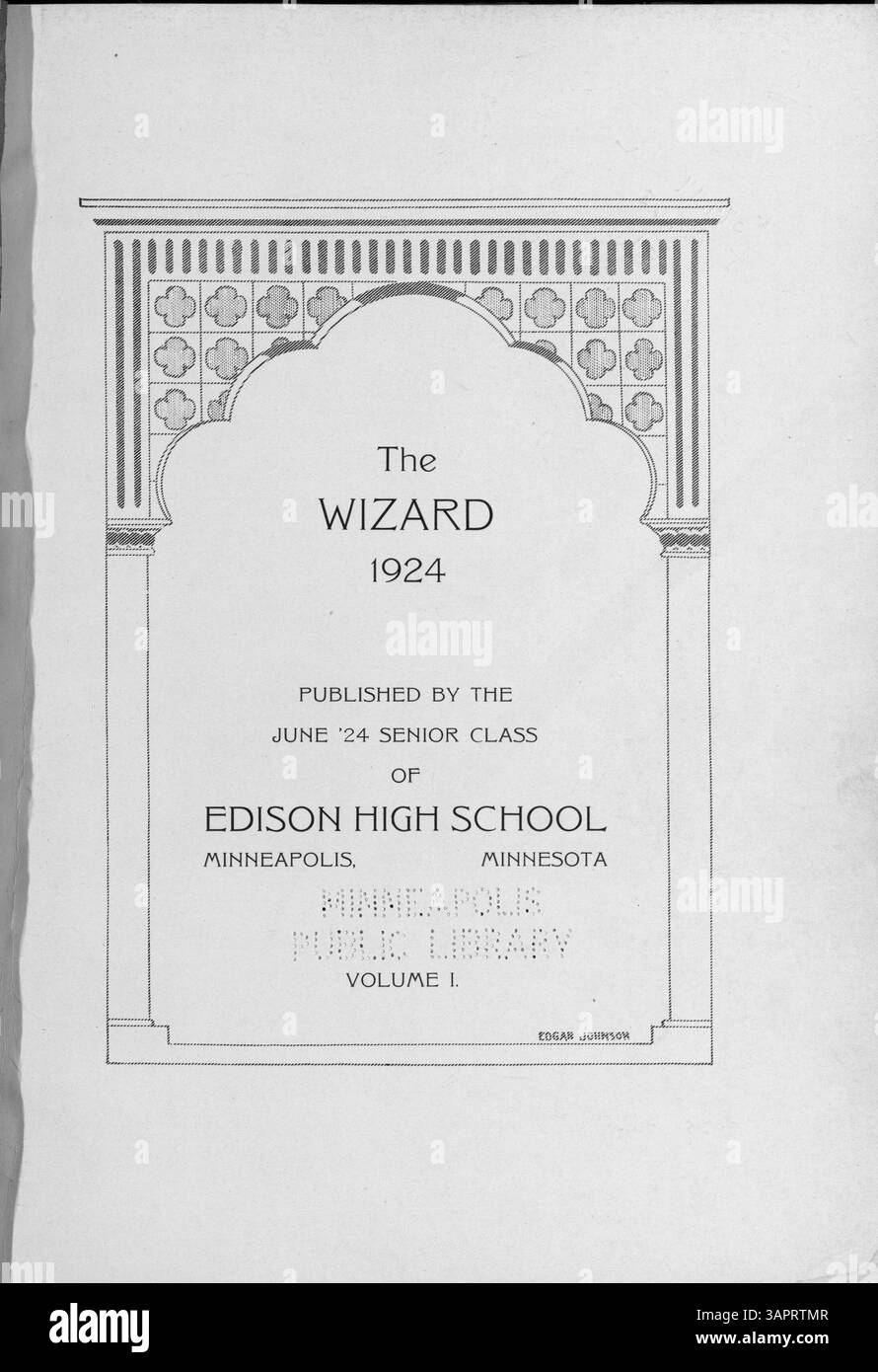The 1924 Wizard yearbook from Edison High School highlights the key ...