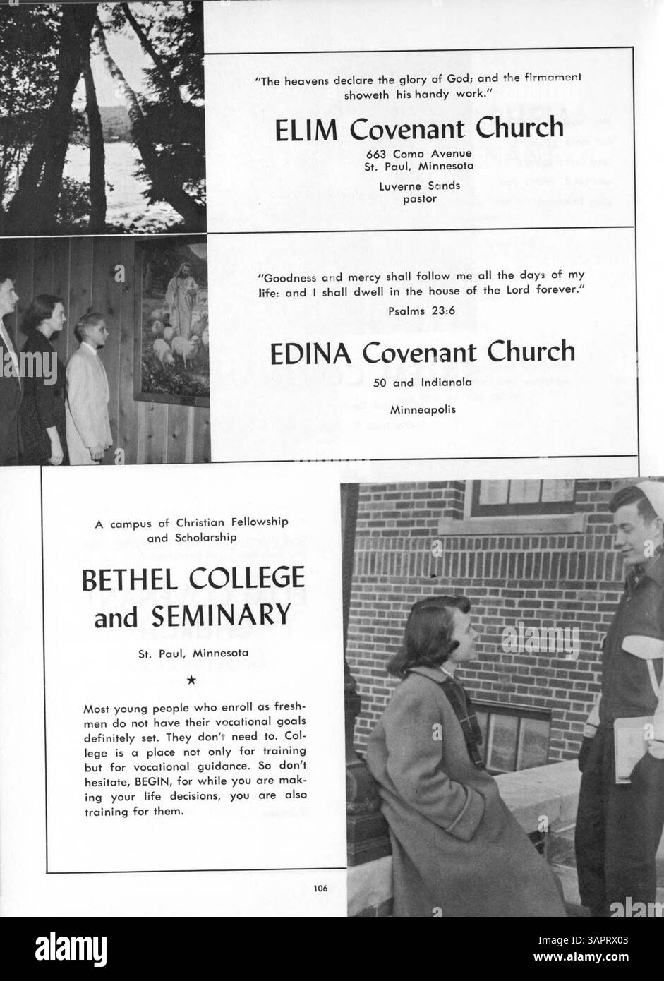 Minnehaha Academy's 1955 yearbook, 'Antler 1955', provides a ...