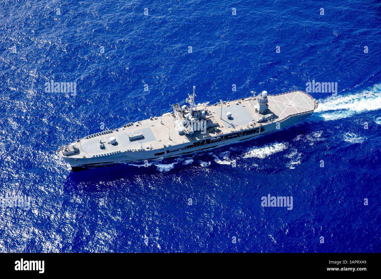 Pacific Ocean. 6th Apr, 2025. U.S. 7th Fleet flagship USS Blue Ridge ...