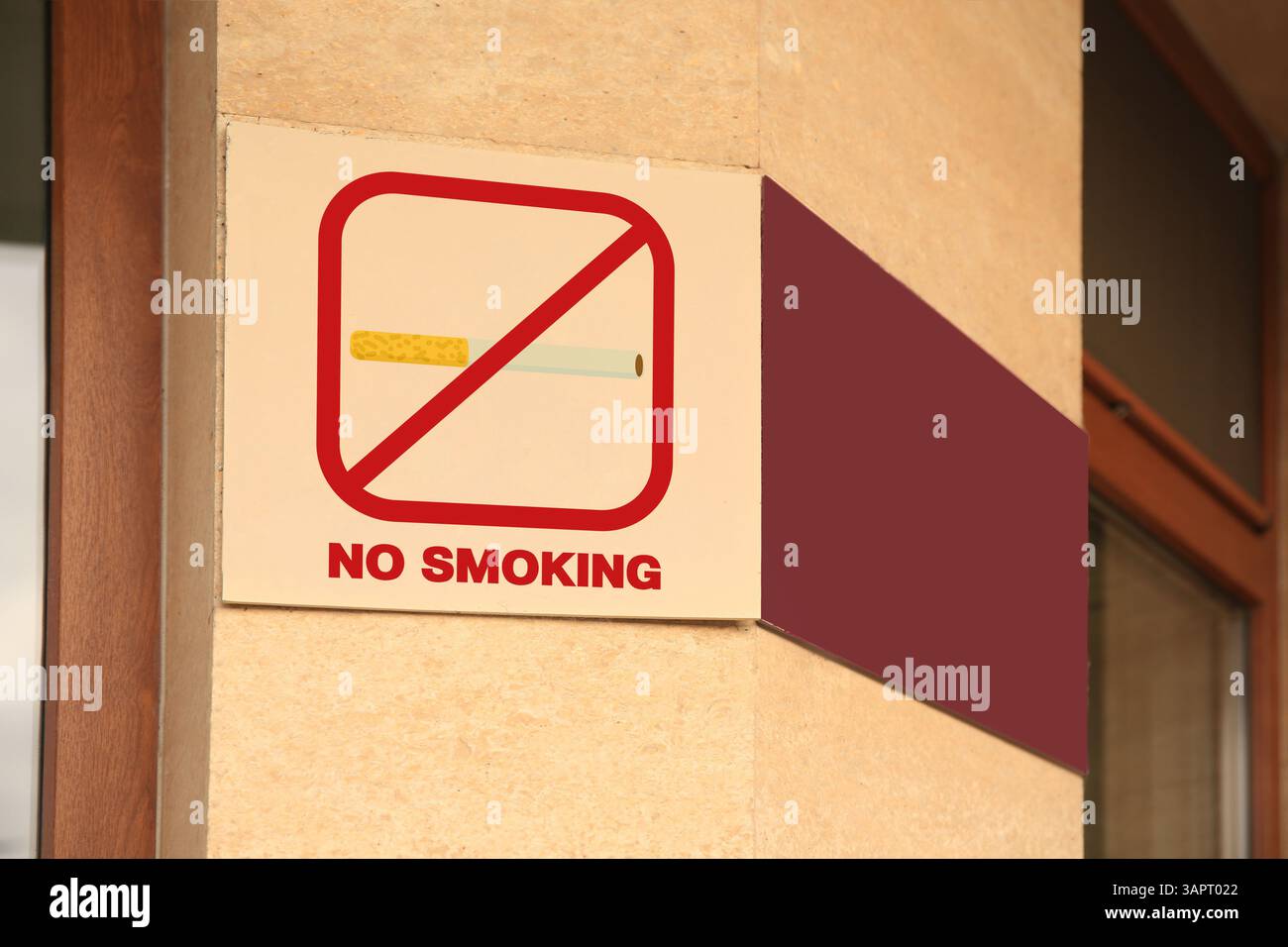 No Smoking sign on building wall outdoors Stock Photo - Alamy