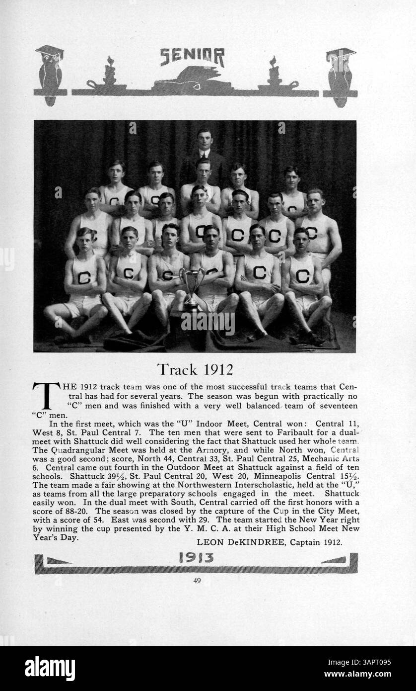 The 'Senior' yearbook from Central High School in 1913 provides a ...