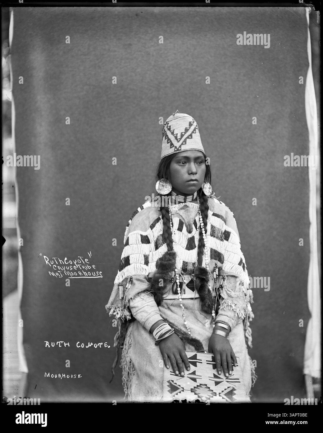 Ruth Coyote, a Cayuse Indian in full regalia, photographed by Lee ...