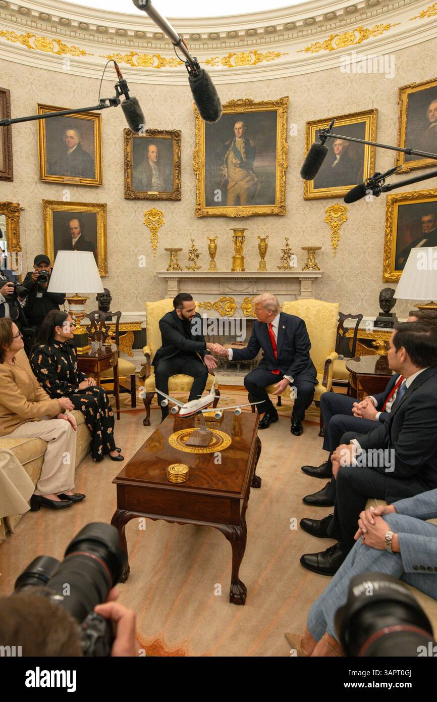 Washington, United States. 14 April, 2025. U.S President Donald Trump ...
