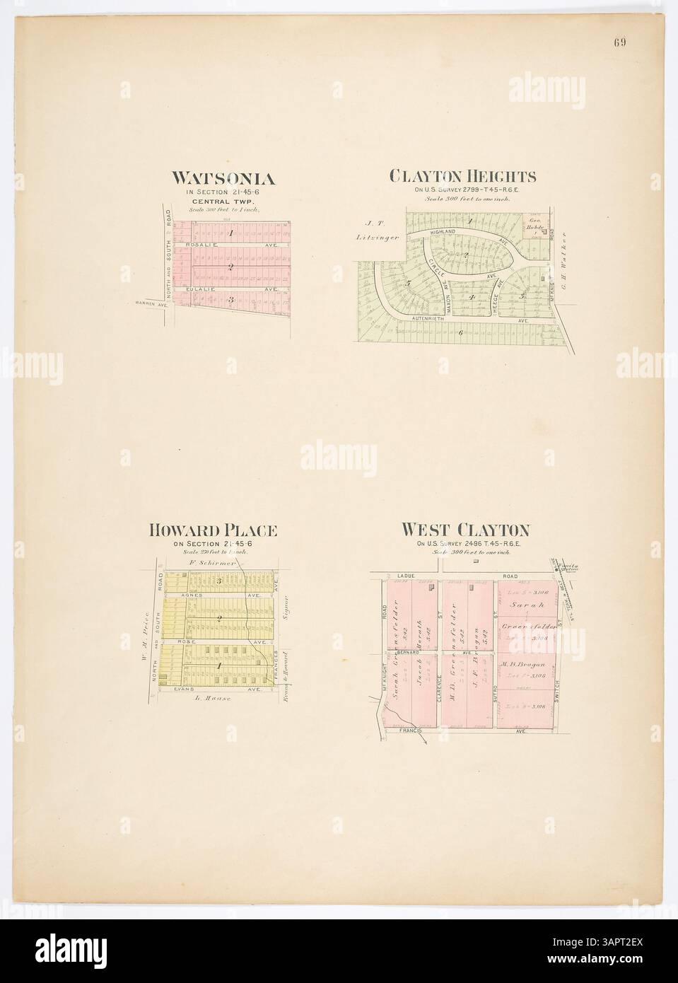This 1909 edition of the Plat Book for St. Louis County provides detailed maps of land ownership ...
