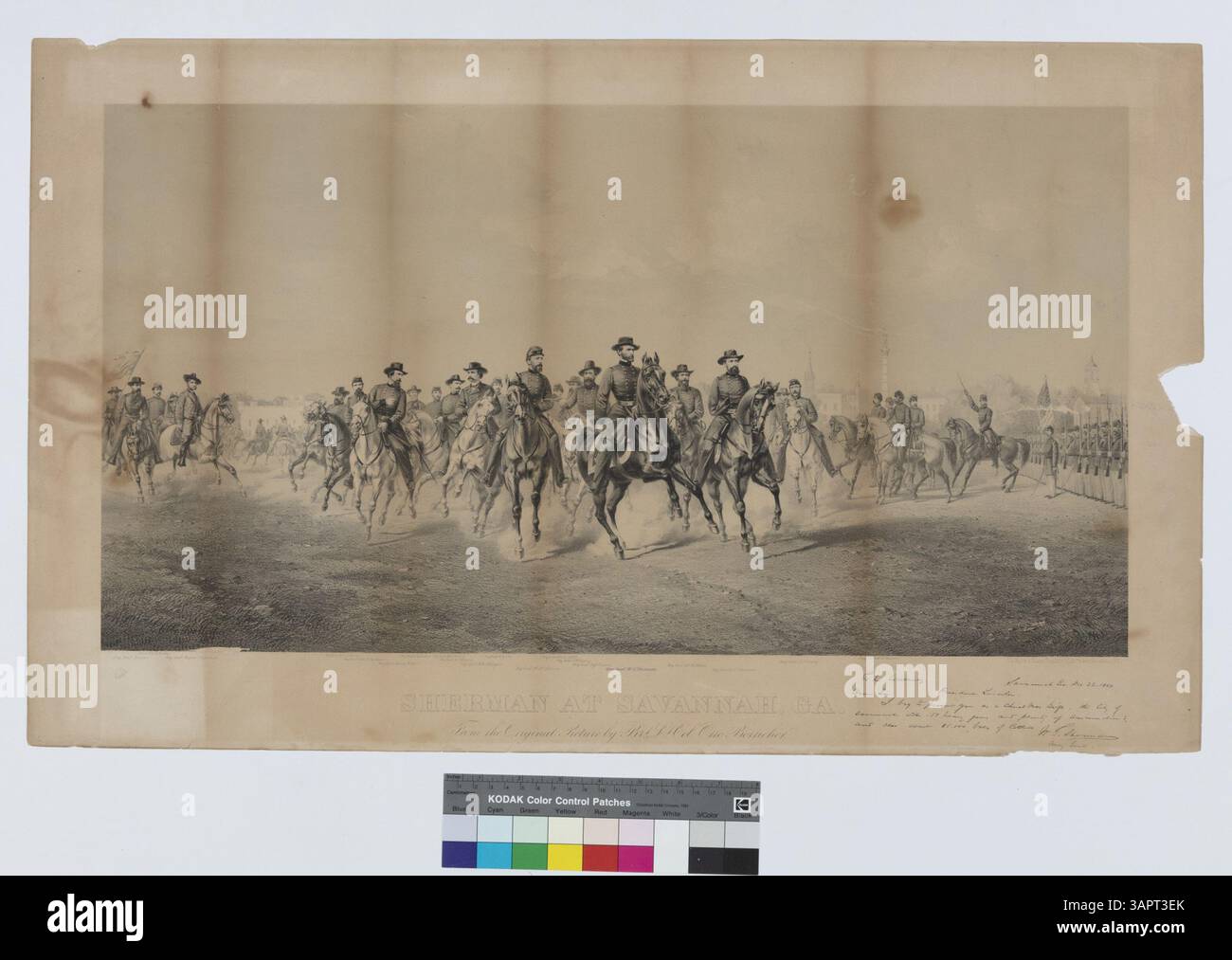 This historical image depicts General William T. Sherman and his ...