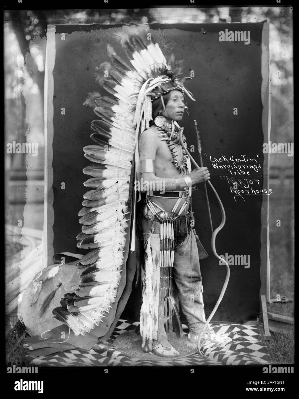 Lack-um-tim, a Warm Springs Indian, is pictured in regalia in this ...