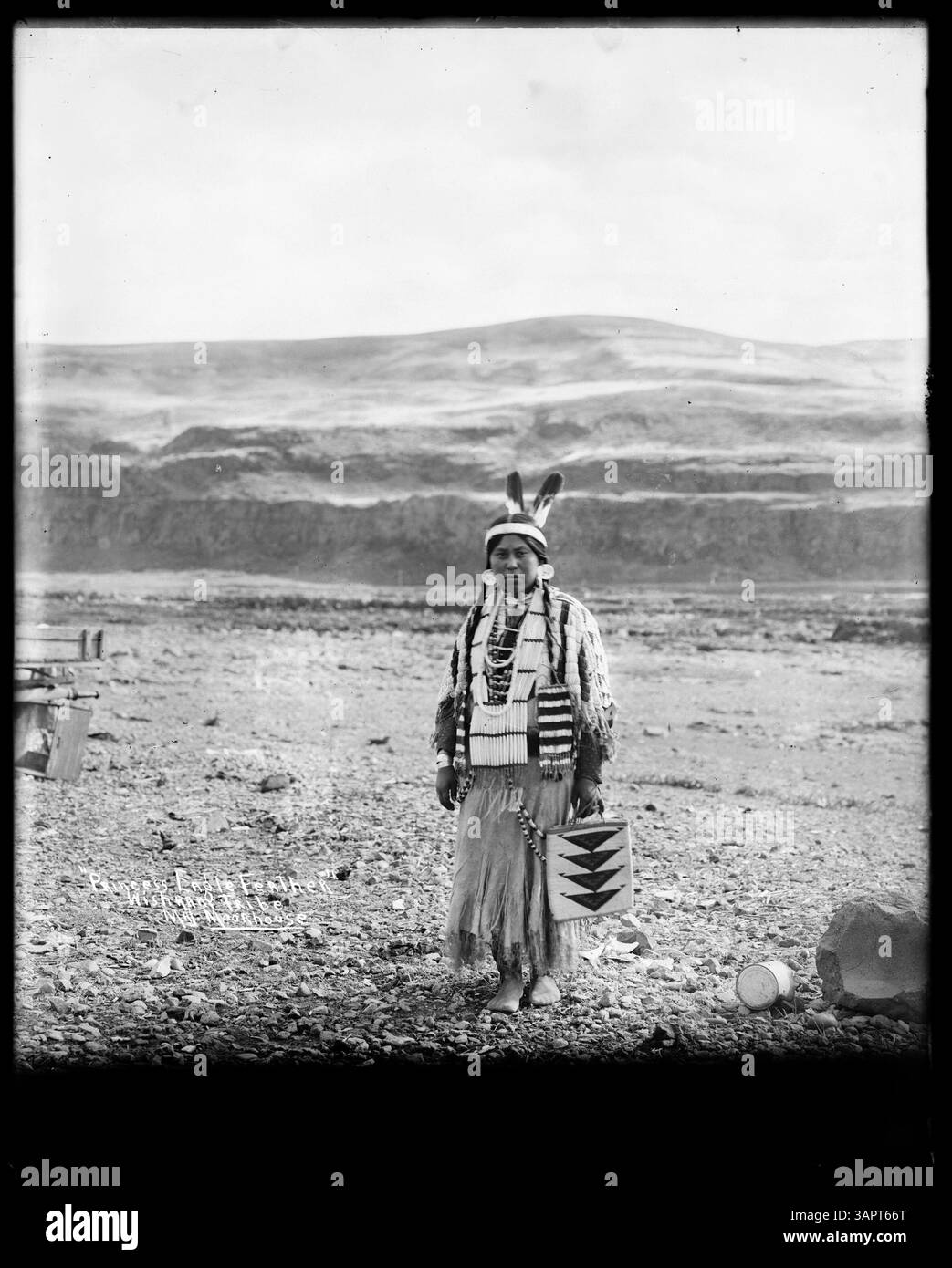 A photograph by Lee Moorhouse of Eagle Feather, a Wishram tribal woman ...
