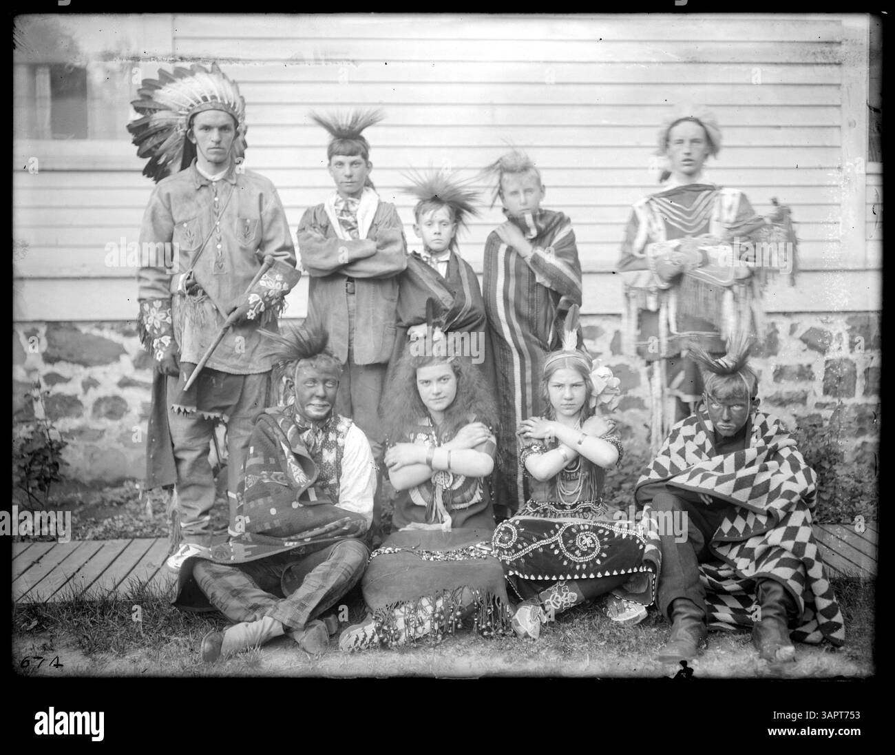 Photograph by Lee Moorhouse showing actors in costume at the Grand ...