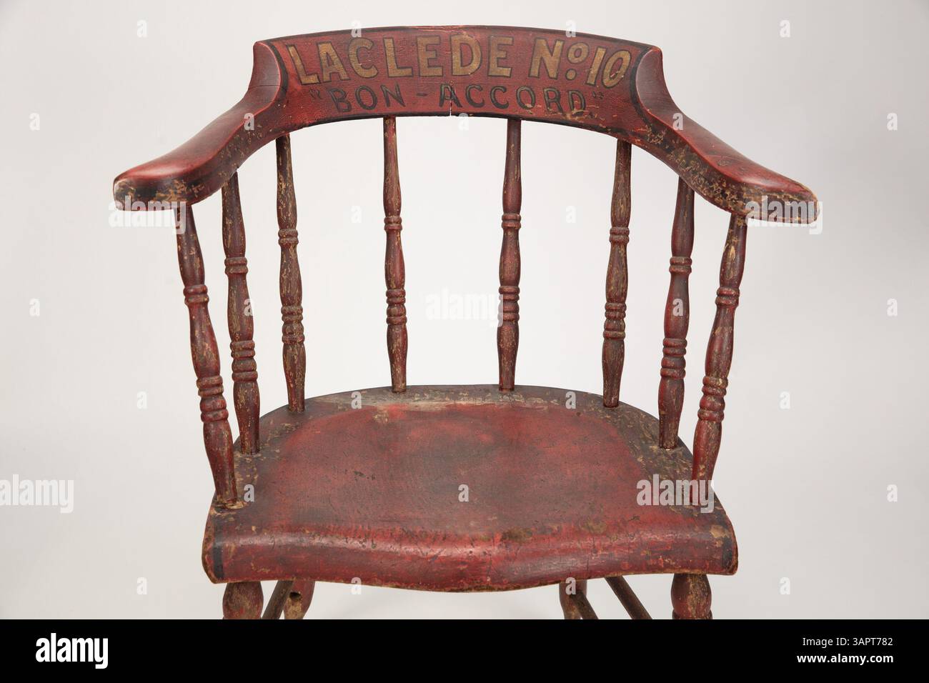 This Fireman's Windsor chair, made for the Laclede Fire Co. No. 10 in ...