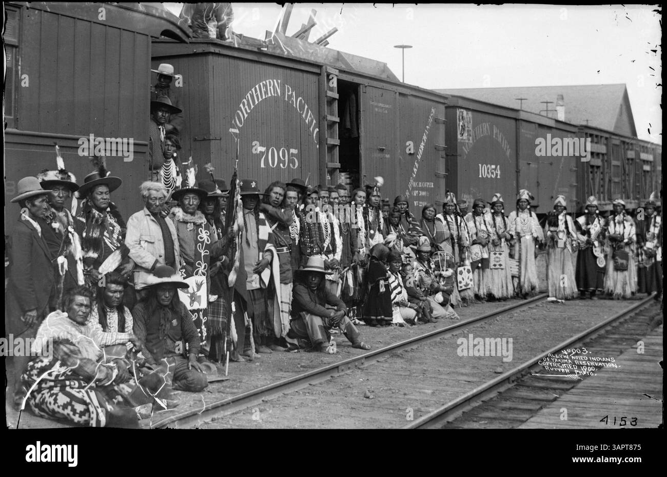 This photograph by Lee Moorhouse shows a group of Yakima principal men ...