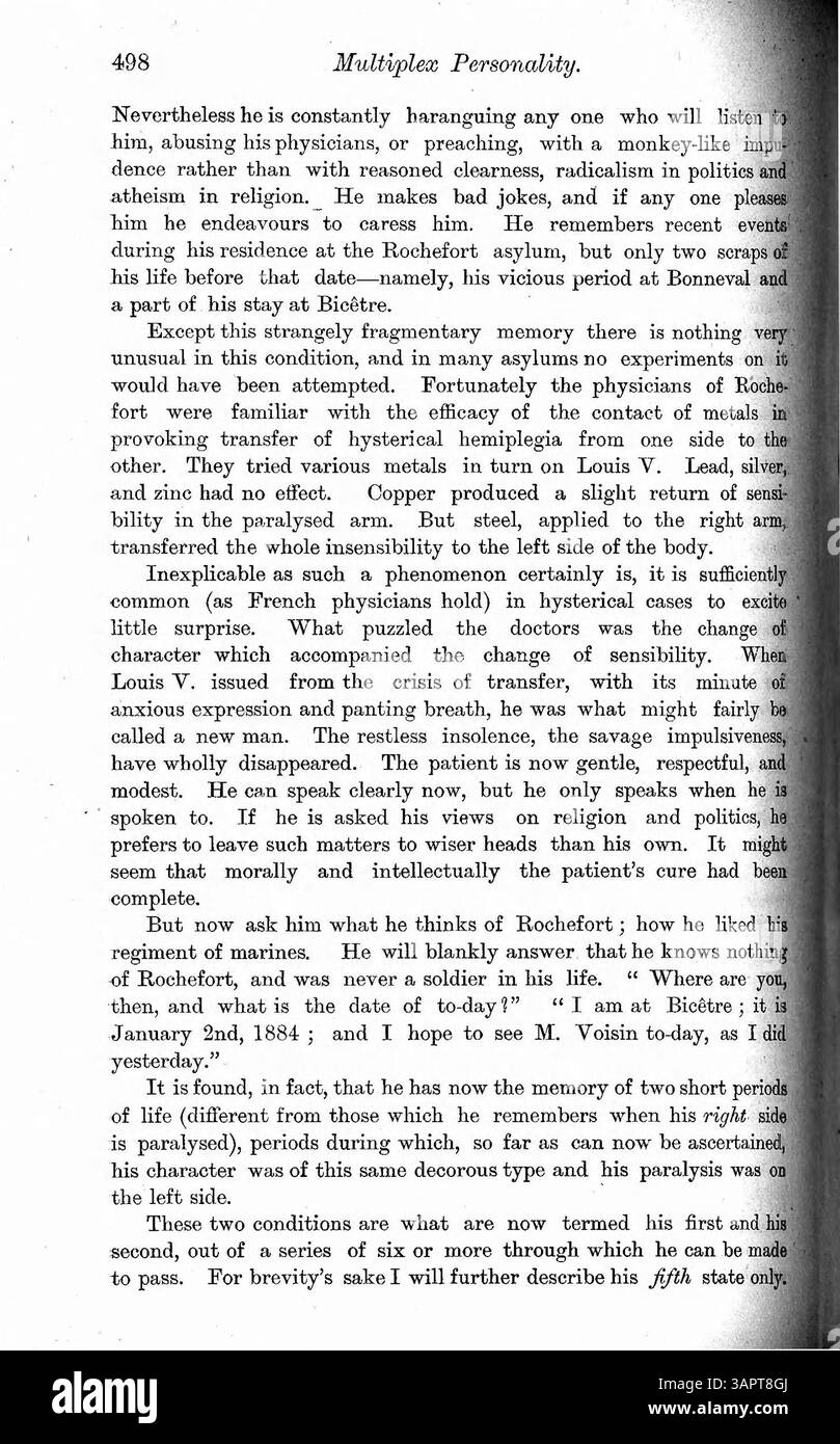 Dr. Myers discusses two cases of multiplex personality: Louis V., who ...