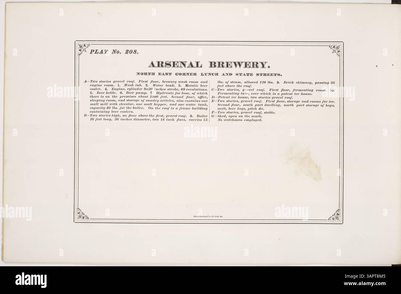 A key from A. Whipple & Co.'s 1878 Fire Insurance Maps, 2nd Series ...