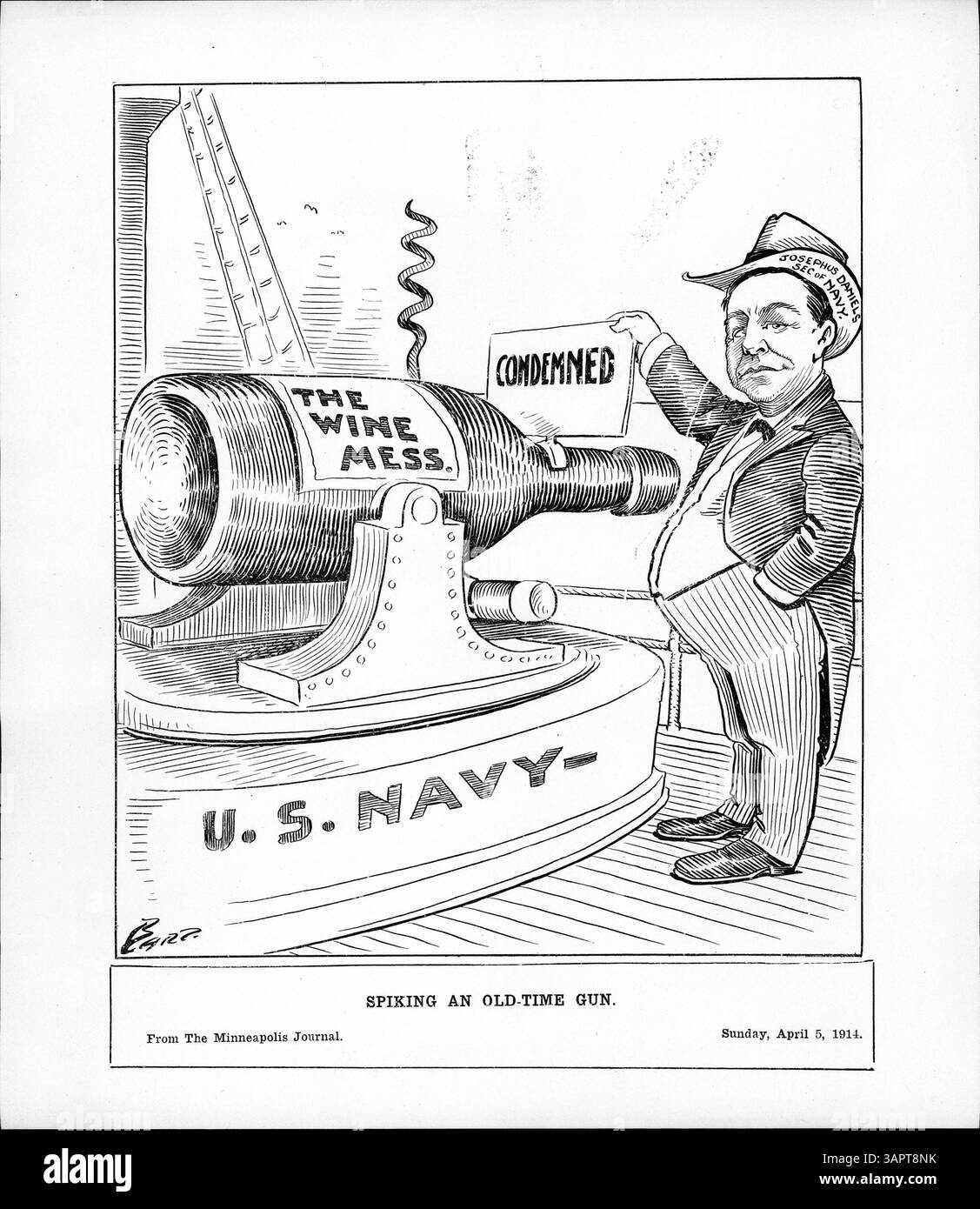 In this historical image, Josephus Daniels, Secretary of the Navy ...
