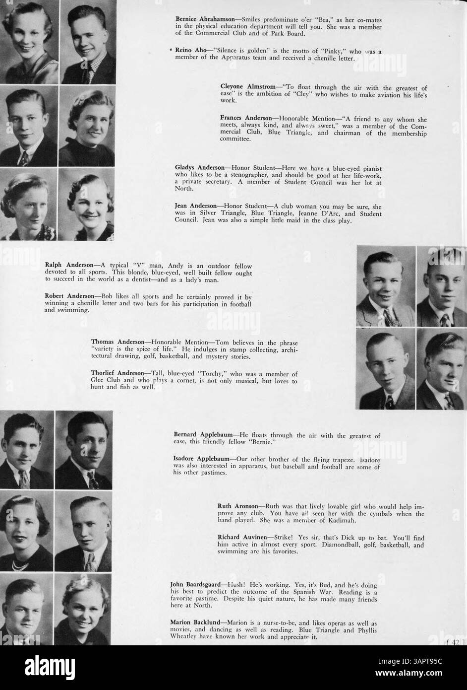 The 1937 Polaris yearbook from North High documents the events, student ...