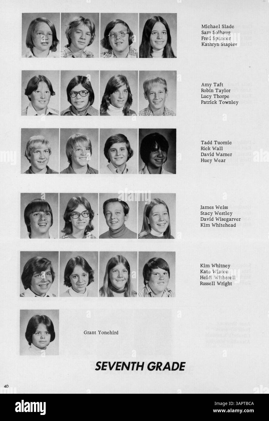 The 1977 'Images' yearbook from Blake Middle School documents the 1976 ...