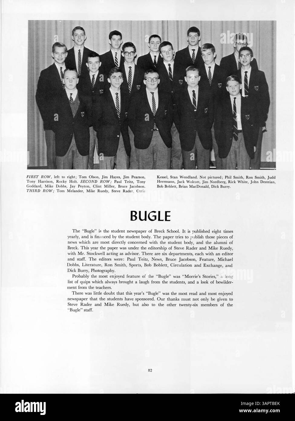 The 1964 Breck Yearbook, 'Mustang,' documents the students, teachers ...