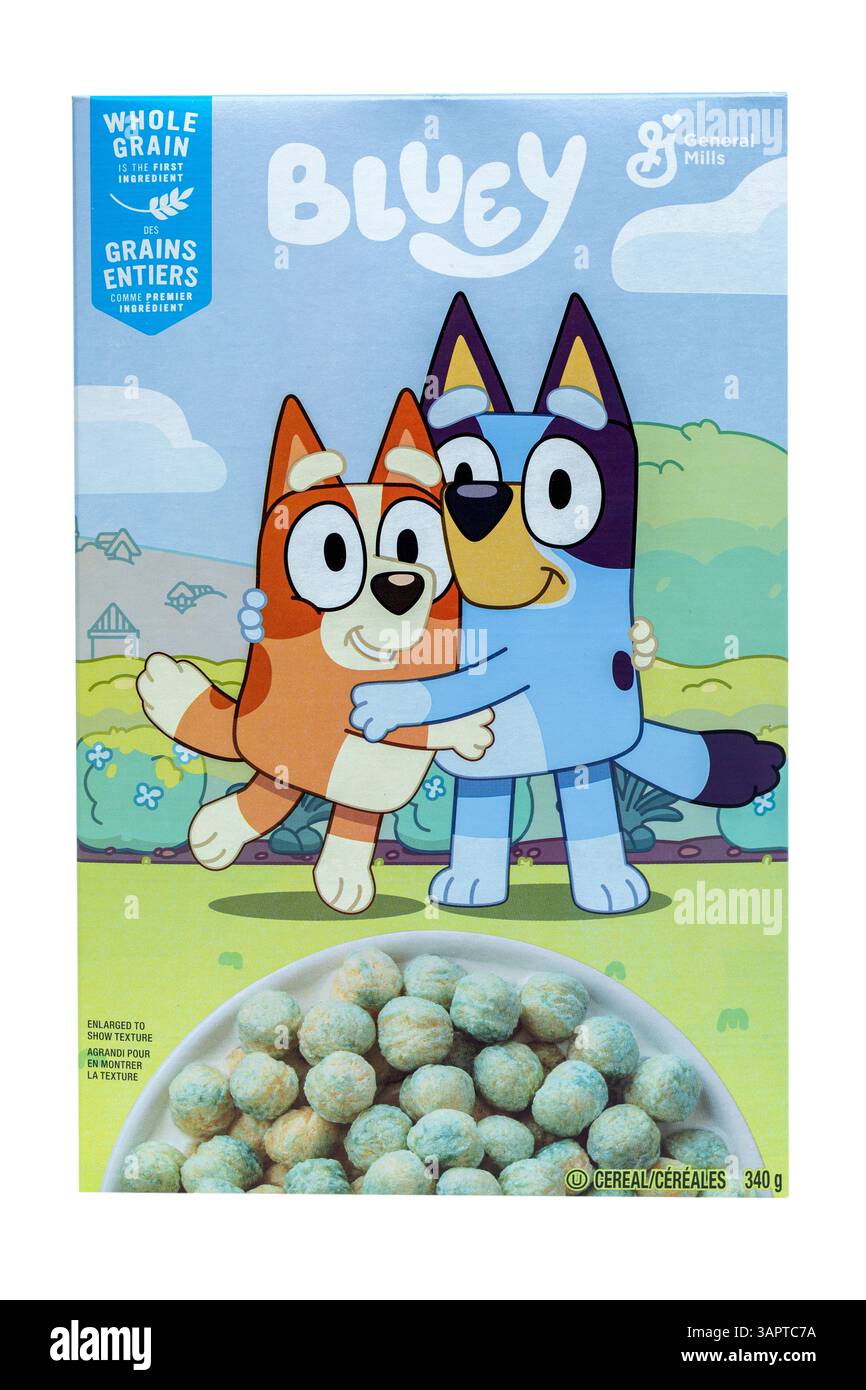 The Popular Children's T.V. Cartoon Show Bluey Featured On A Box Of ...