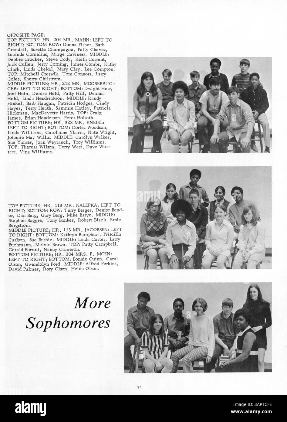 The North High School 1971 yearbook documents the school year ...