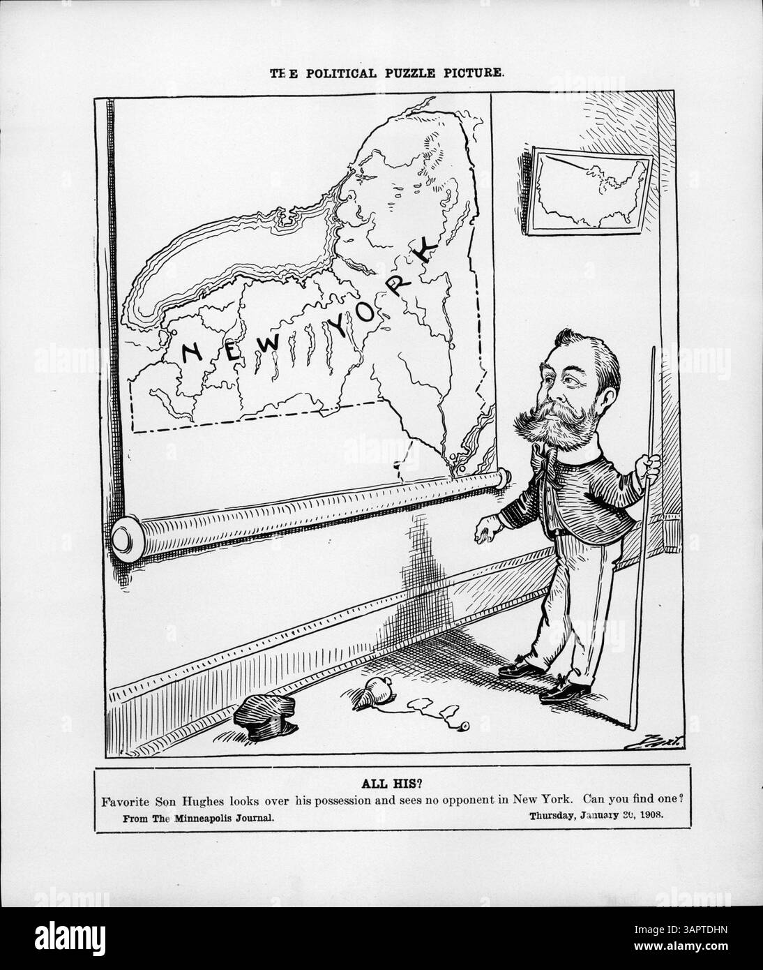 The Political Puzzle Picture from 1912 depicts Governor Hughes ...
