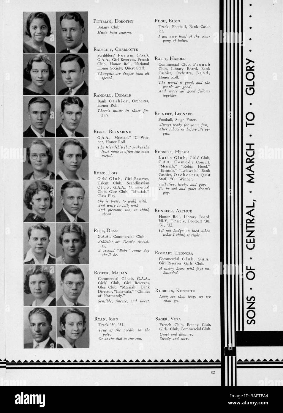 The 1933 'Centralian' yearbook from Central High School documents the ...