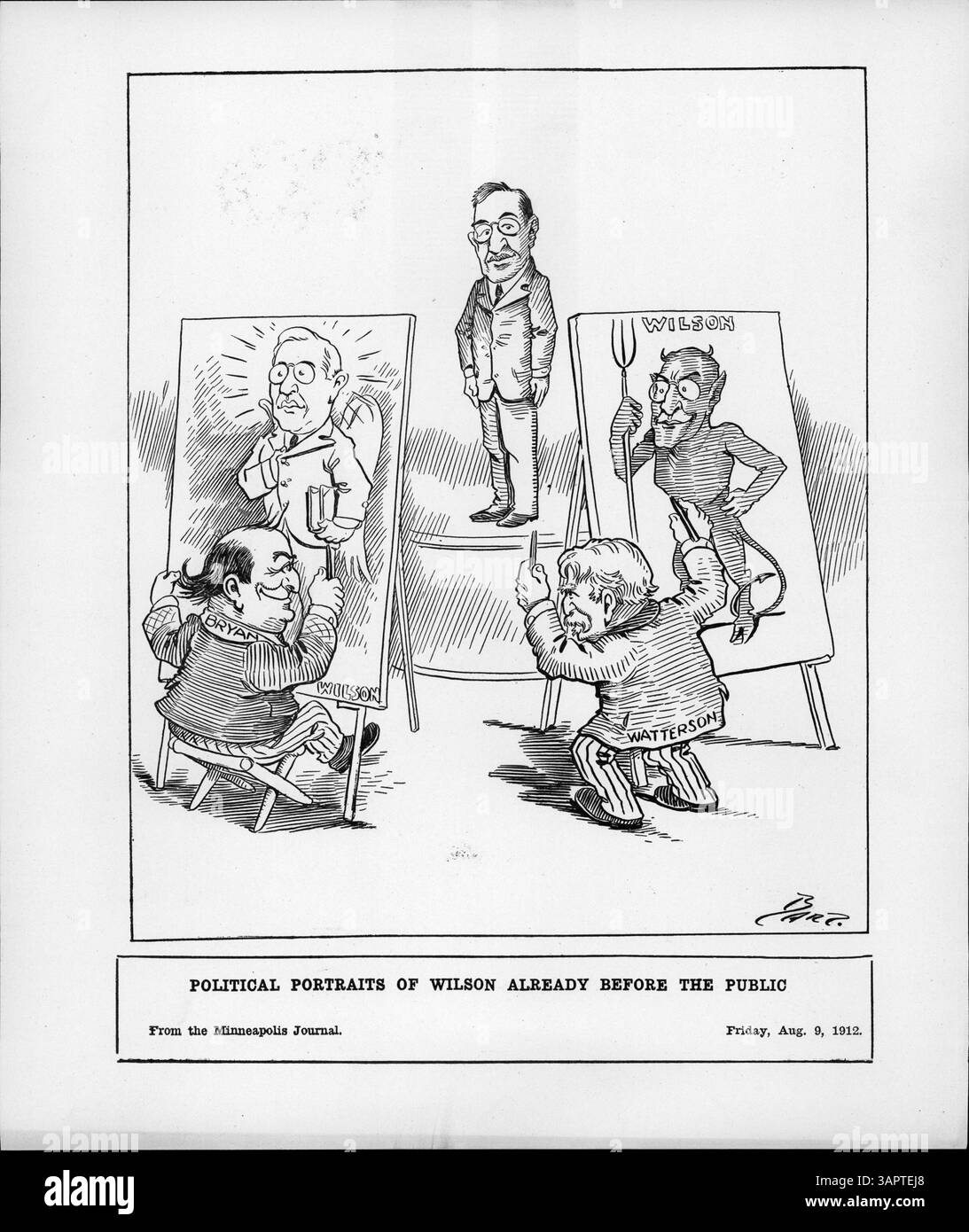 The illustration 'Political Portraits of Wilson Already Before the ...