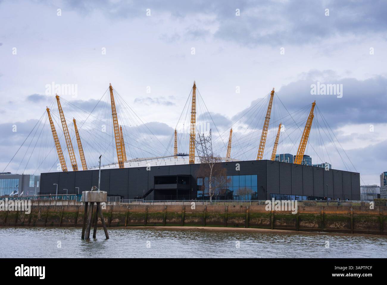 The O2 Arena and River Thames with Modern Buildings in London Stock ...