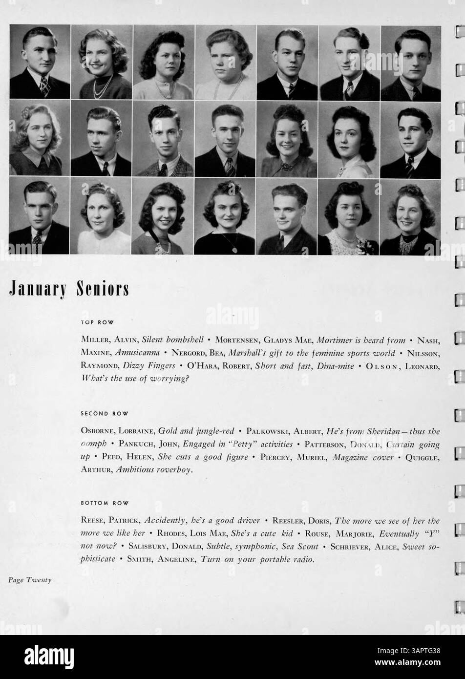 The Marshall High School Yearbook for 1940, titled Cardinal, documents ...