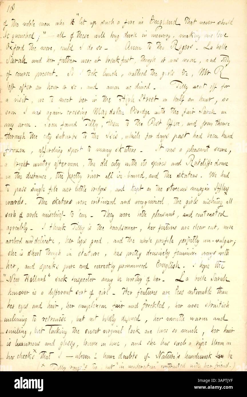 Excerpt from Thomas Butler Gunn’s diaries, Volume 7, page 24, dated ...