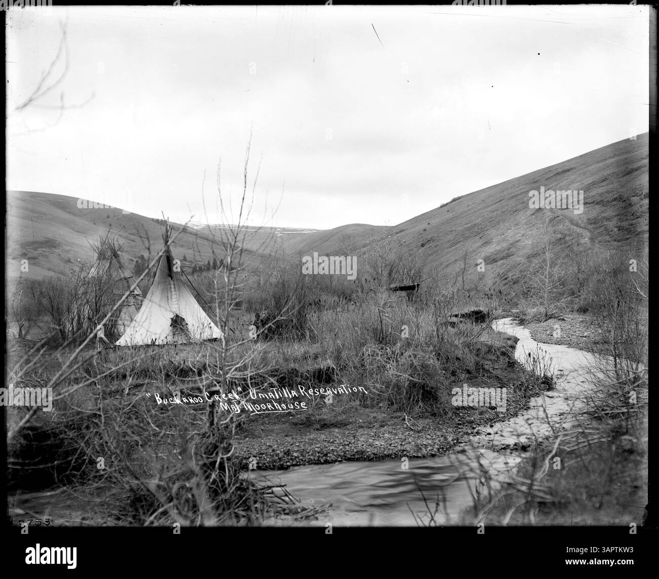 PH036 5753 by Lee Moorhouse depicts Indian camps on Buckaroo Creek ...