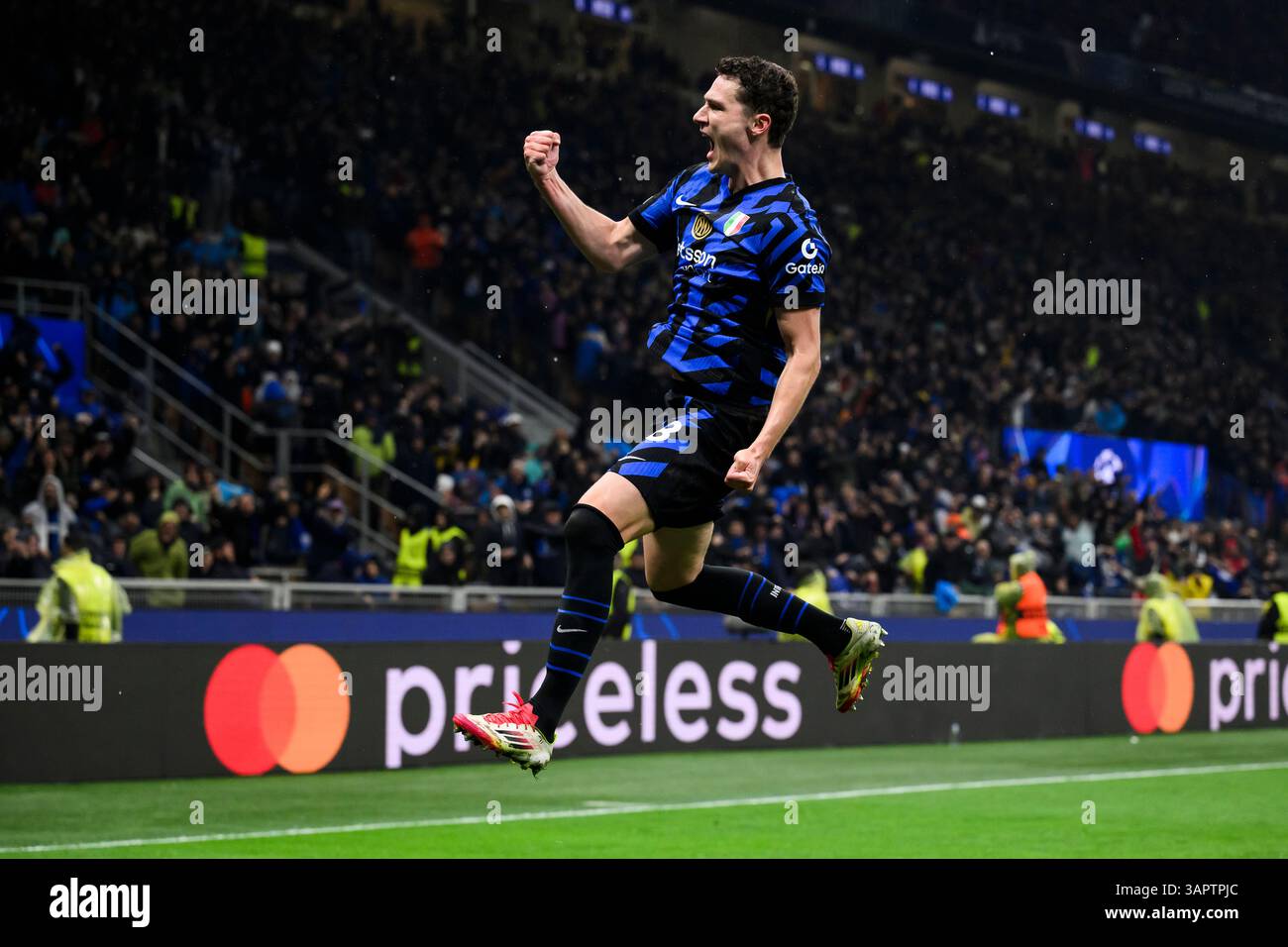 Milan, Italy. 16 April 2025. Benjamin Pavard of FC Internazionale ...