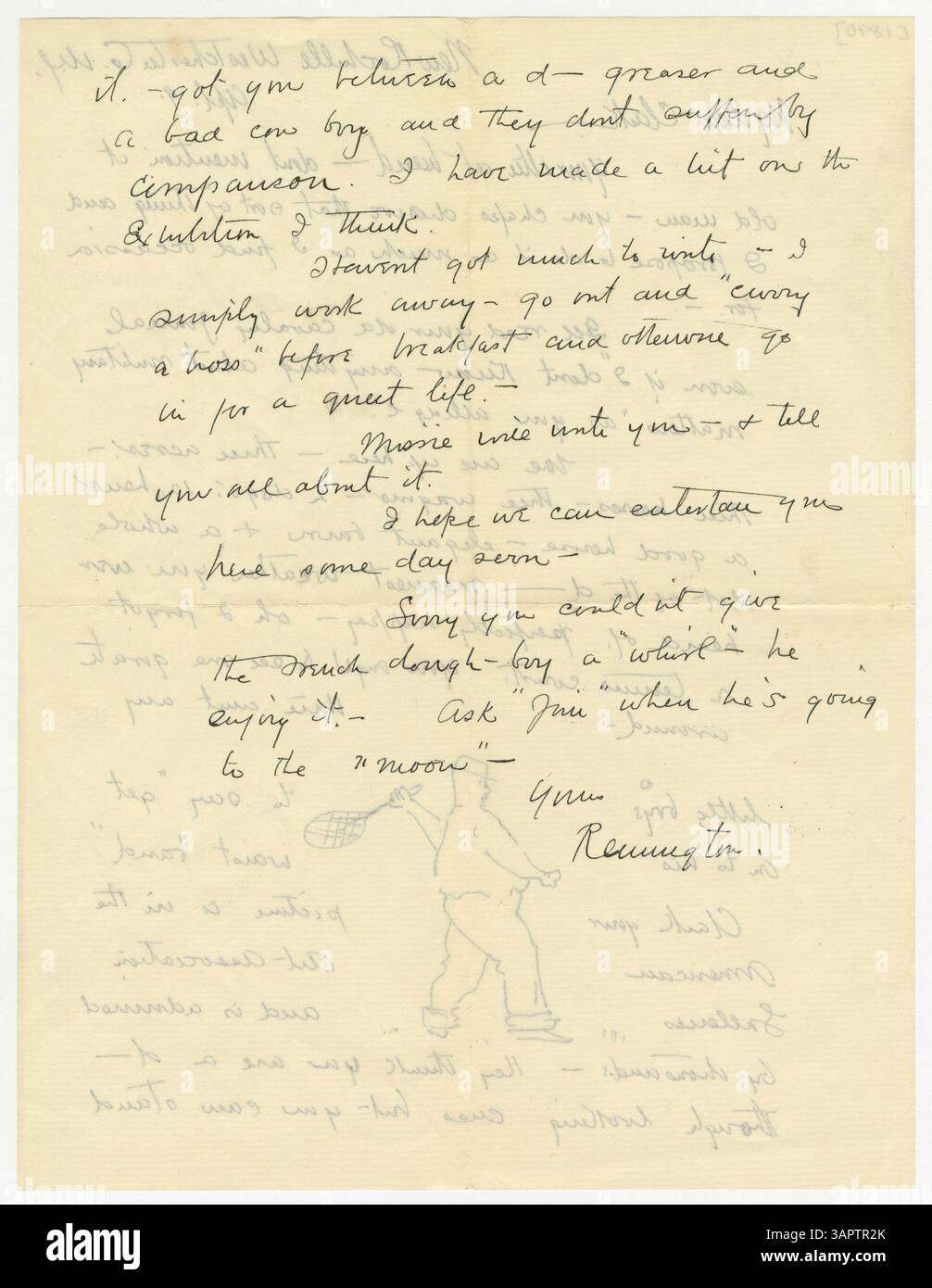 Letter by Frederic Remington from New Rochelle to P.H. Clark, dated ...