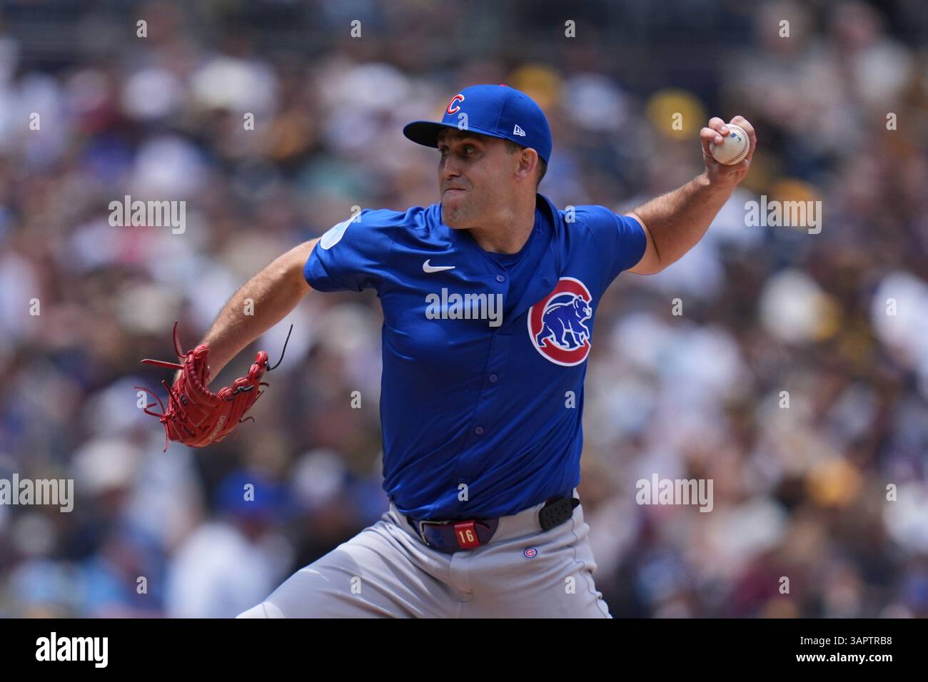 Chicago Cubs starting pitcher Matthew Boyd works against a San Diego ...