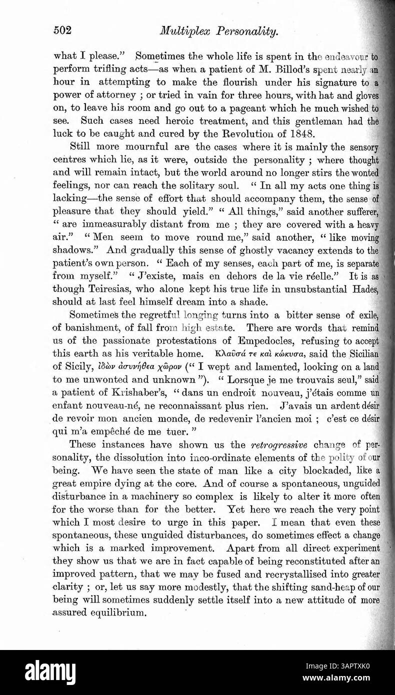 This study by Dr. Myers presents the cases of Louis V. and Felidia X ...