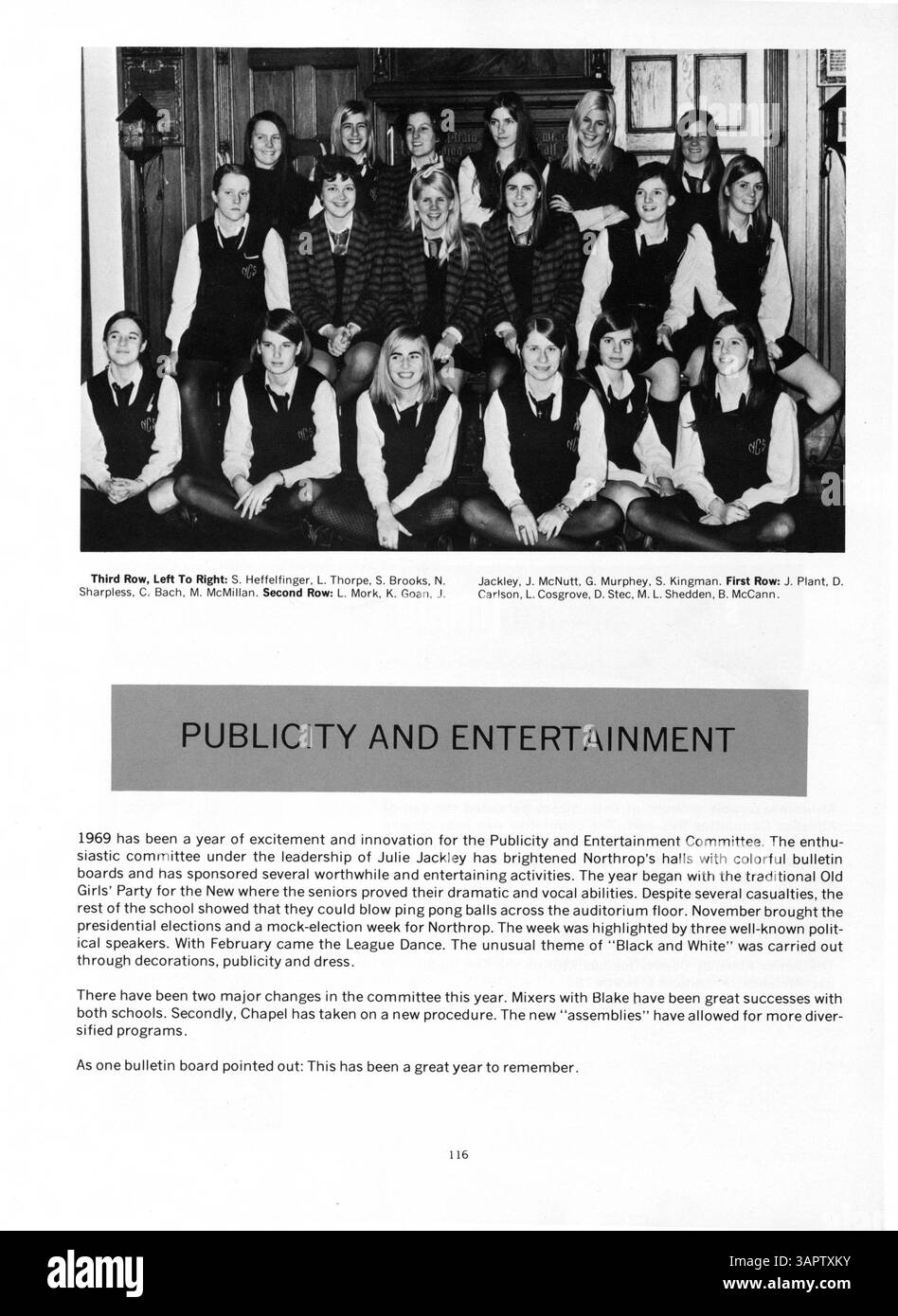 The 1969 Northrop Collegiate Yearbook, Tatler, captures students ...