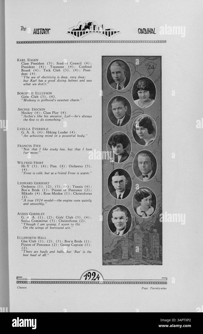 The 1924 edition of East High’s 'Cardinal' yearbook documents the 1923 ...