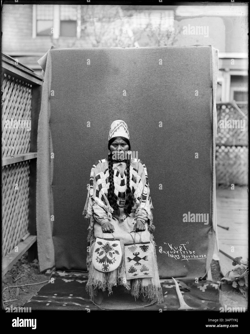 This photograph by Lee Moorhouse features Kupt, a Cayuse tribal woman ...