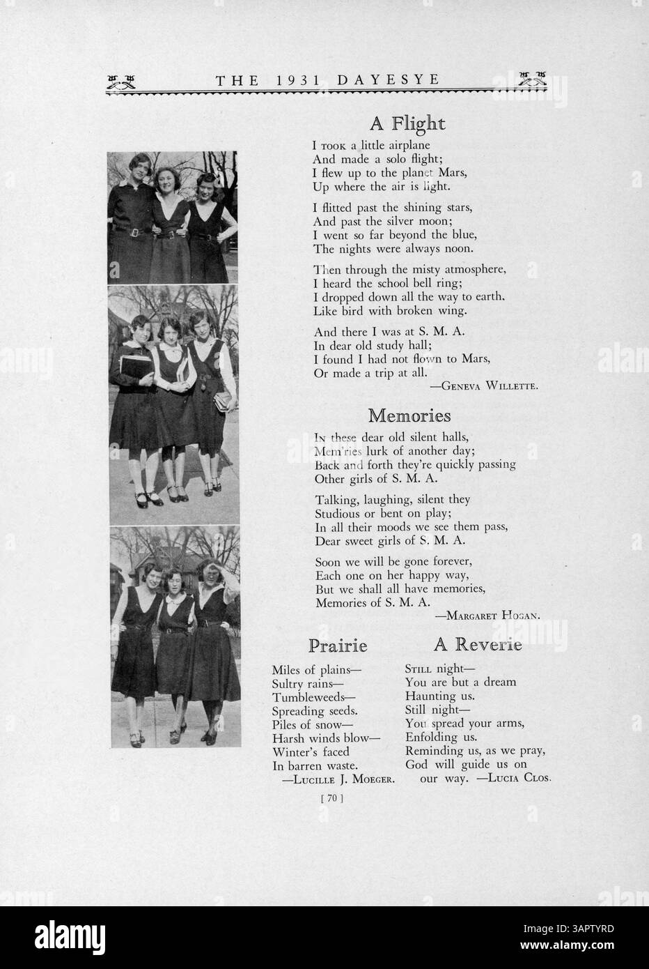 The 1931 St. Margaret's Academy yearbook, Dayesye, highlights the ...