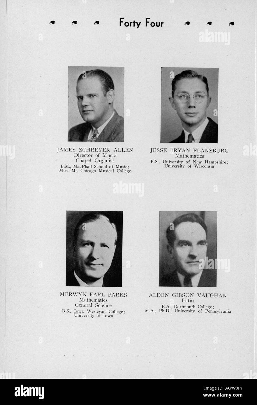 The 1944 Blake School yearbook, 'Call-O'-Pan,' features students ...
