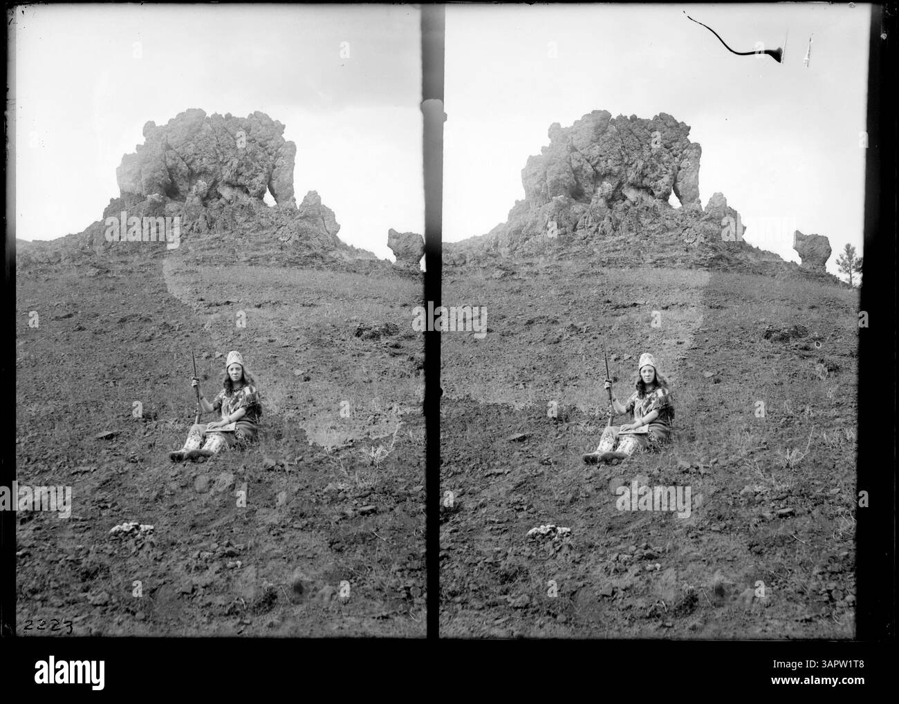 Image of Elephant Rock near Gibbon, Oregon, captured in a stereo ...