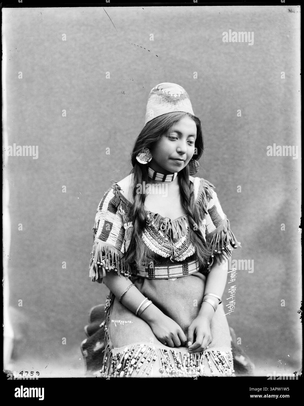 This photograph by Lee Moorhouse shows Anna Kash Kash, a Cayuse tribal ...