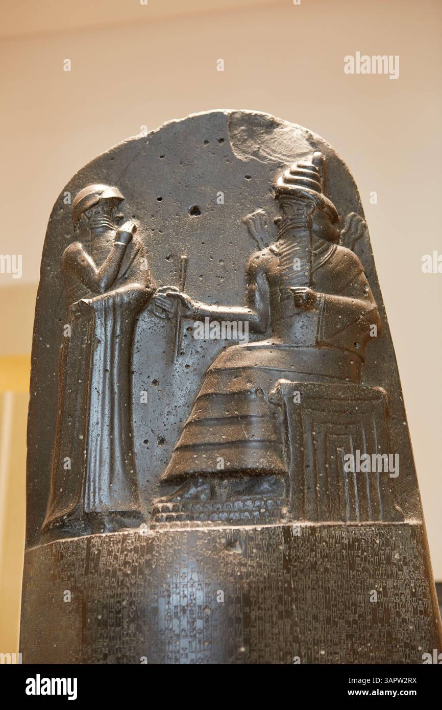 Hammurabi's Code at Louvre Museum, Paris, French Stock Photo - Alamy