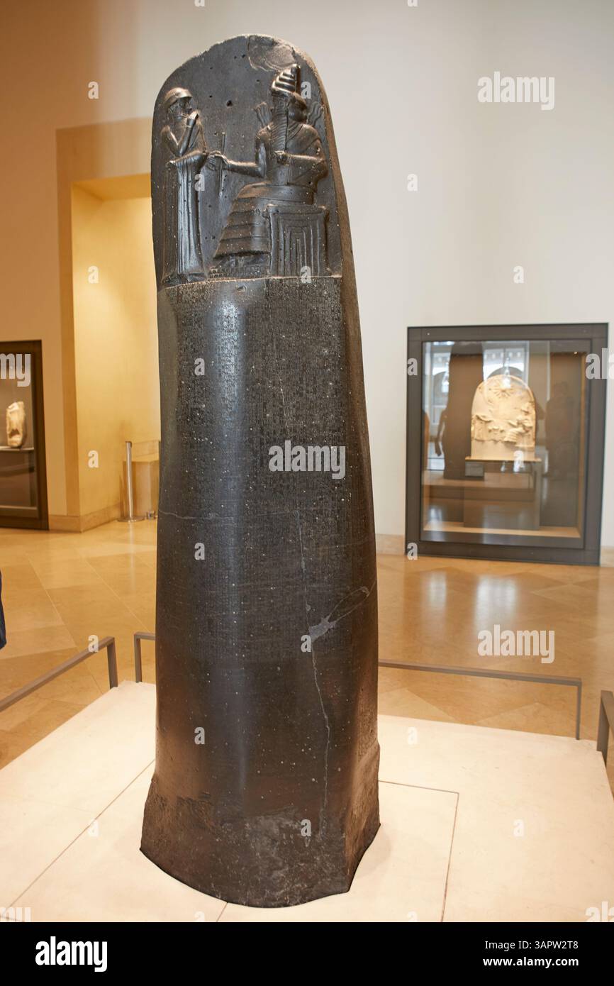 Hammurabi's Code at Louvre Museum, Paris, French Stock Photo - Alamy