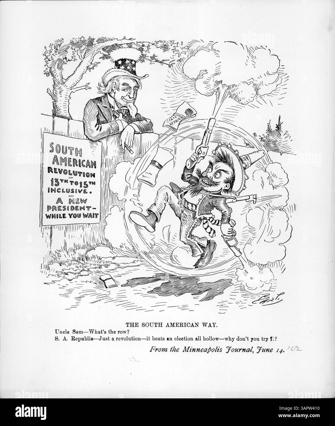 Cartoon the chaos of war Black and White Stock Photos & Images - Alamy