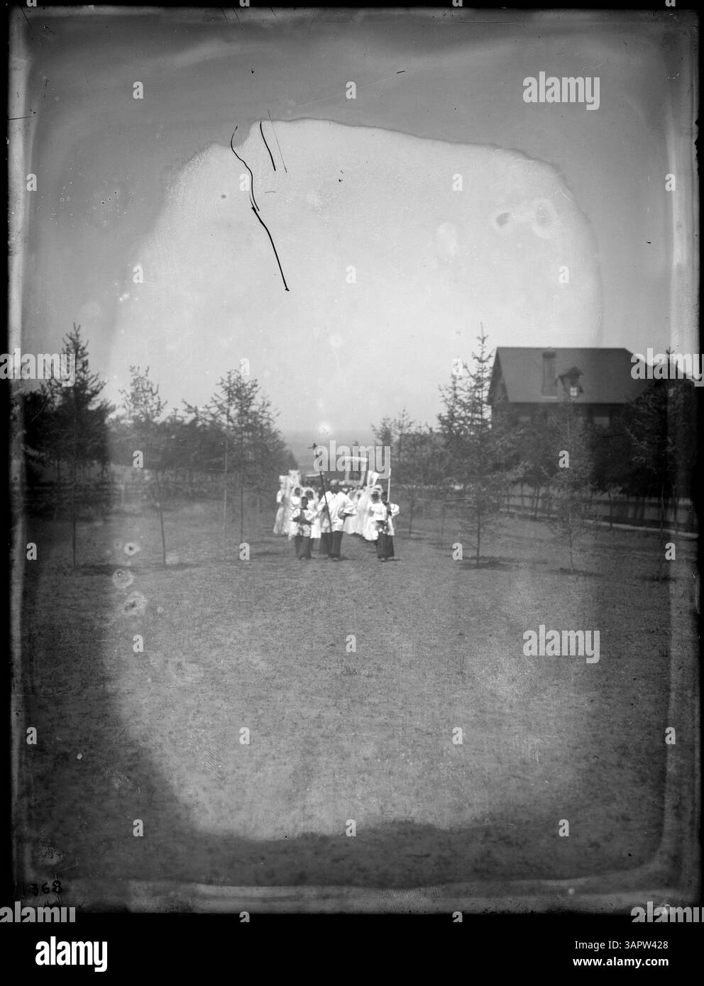 Photograph of Bishop Charles J. O'Reilly visiting the Umatilla Indian ...