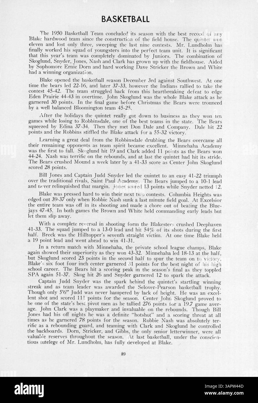 This Blake yearbook from 1950 details the events, personalities, and ...