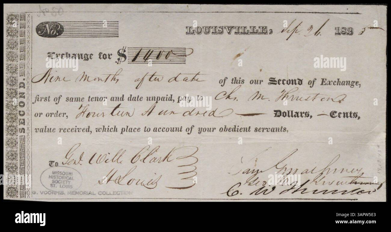 This series of financial documents from September 1825 includes ...